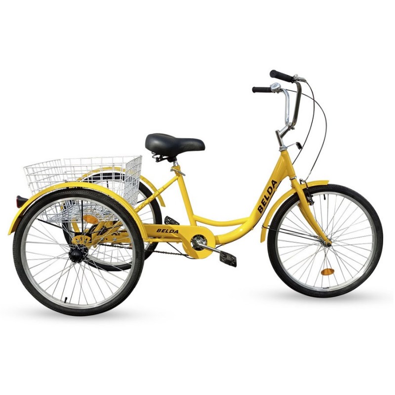 Triciclo 24" Para adultos Belda Amarillo
